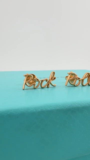 Tiffany Co. Graffiti Rock Roll Paloma Picasso Rose Gold Earrings