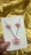 Jewelry | Pink Crystal Flower Necklace Stud Earring Set Y2k Fairycore ...